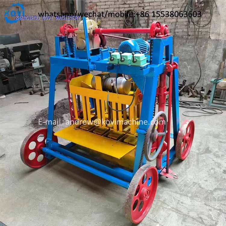 Semi-Automatic Hollow Concrete Block Making Machine Mobile Hollow and ...