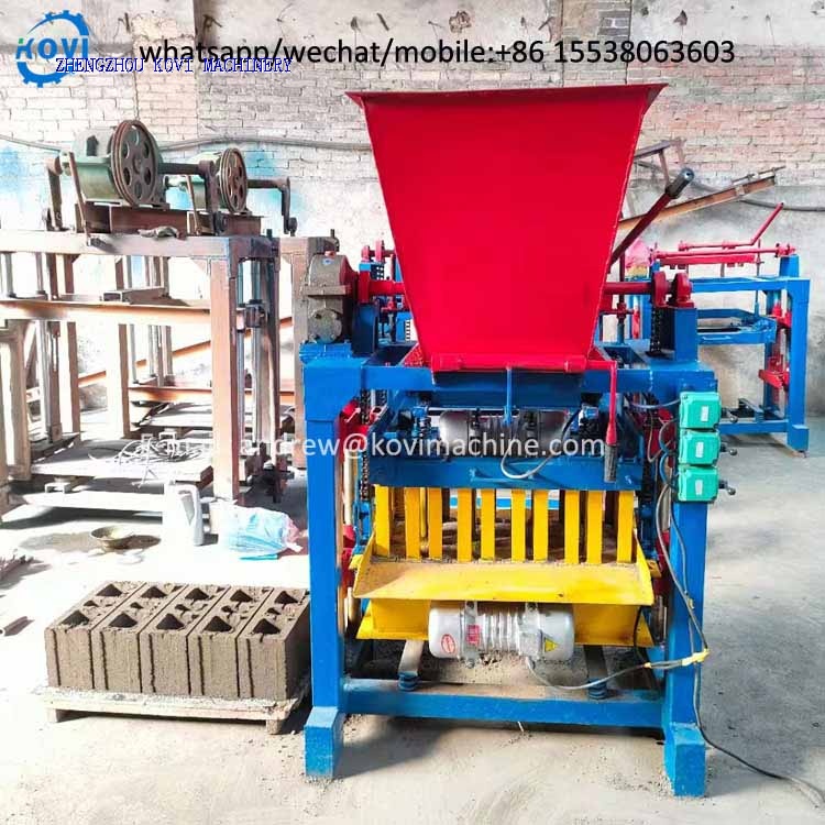 Semi-Automatic Hollow Concrete Block Making Machine Mobile Hollow and ...