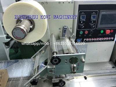 Automatic Plastic Bag Horizontal Pillow Wafer Double Sandwiching Cookies Packaging Flow Wrapper ...